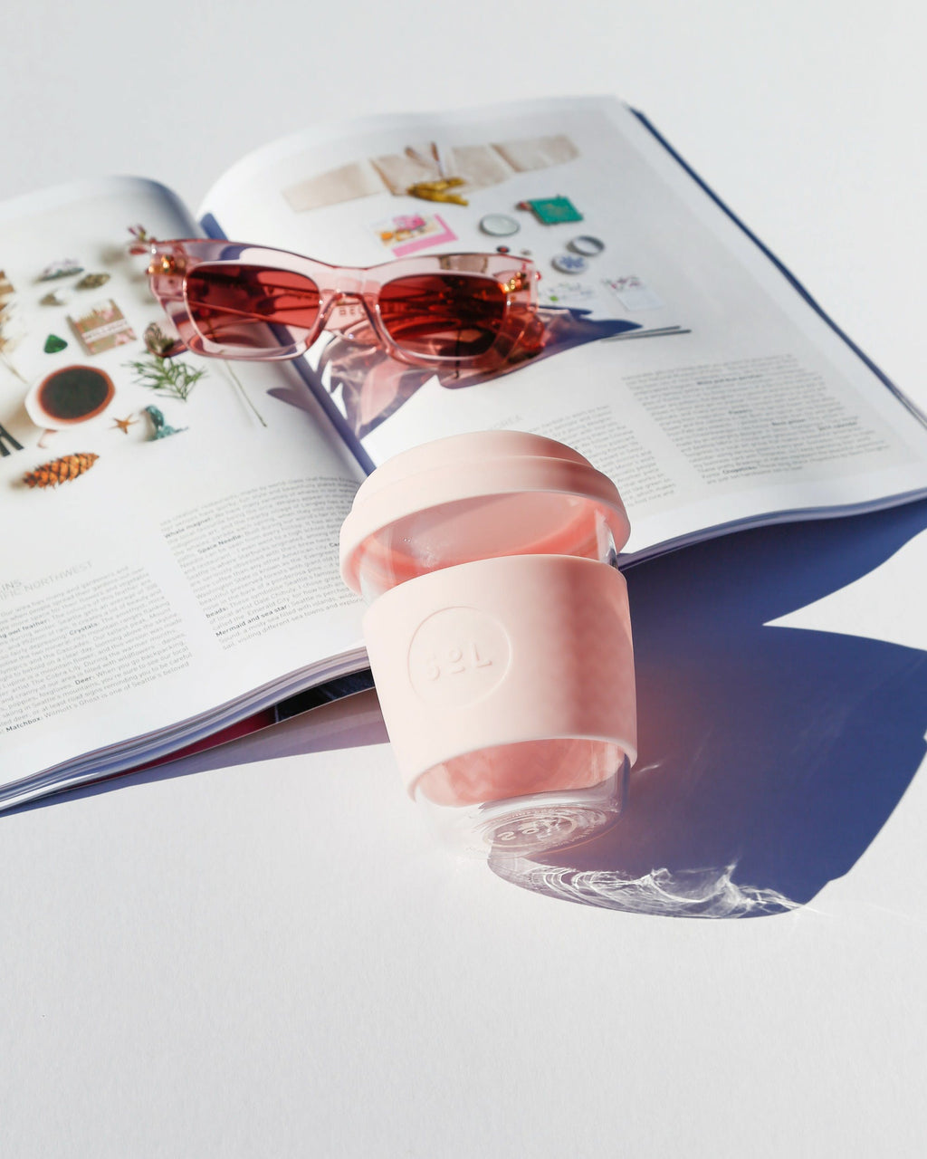 Tasse réutilisable SoL Cups Perfect Pink en verre borosilicate 355ml ...